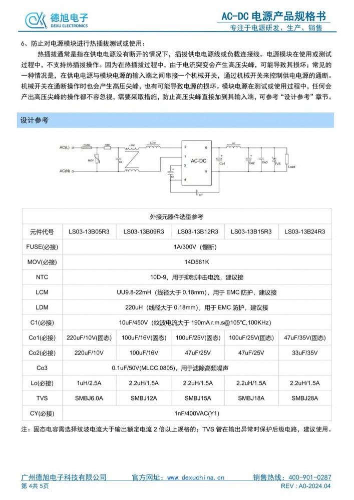 LS03-13B05R3 datasheet page 4
