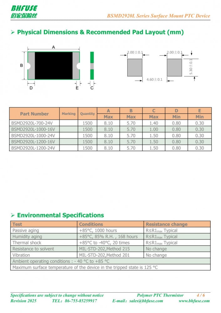 BSMD2920L-700-24V datasheet page 4