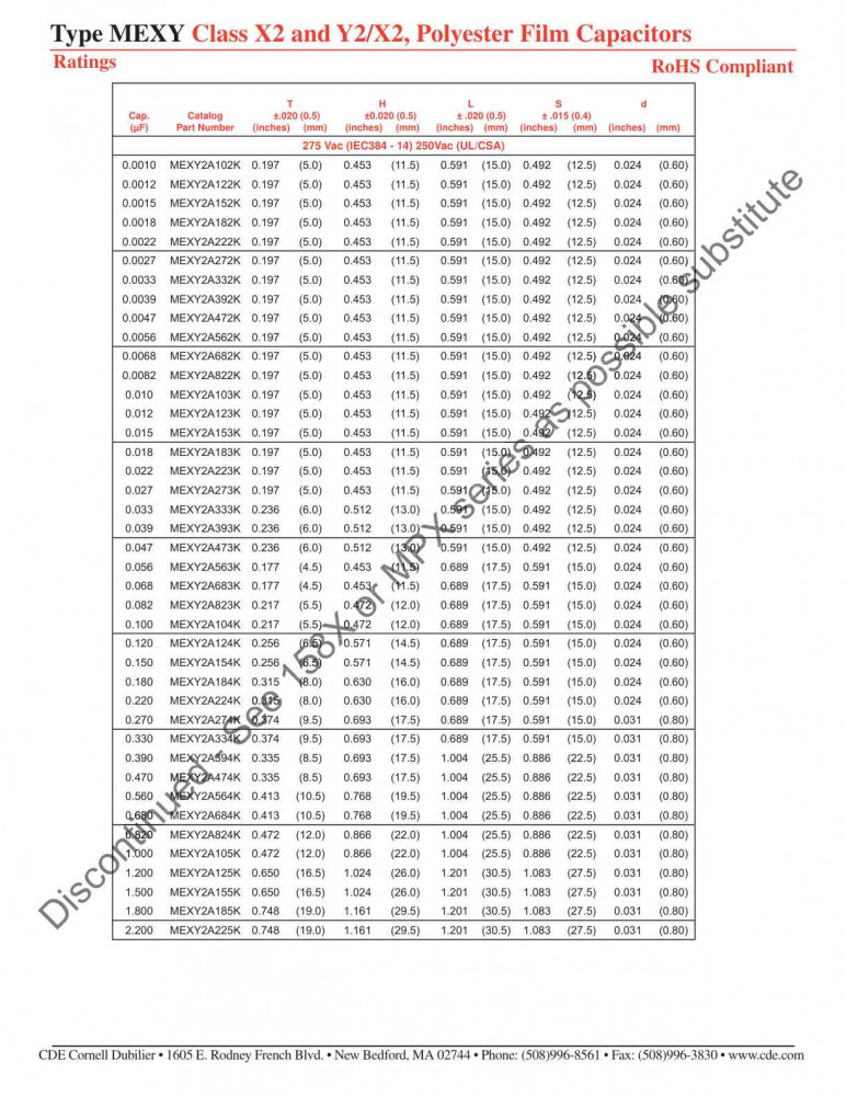 MEXY series technical document page 2