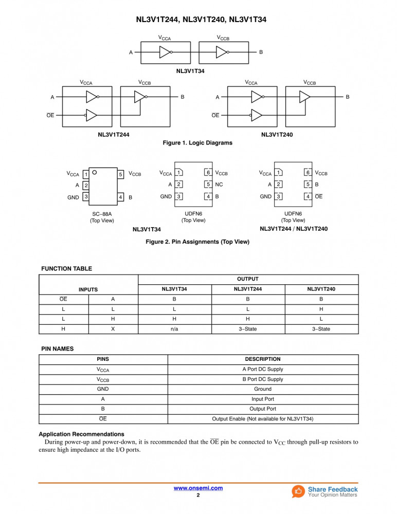 NL3V1T244 datasheet page 2