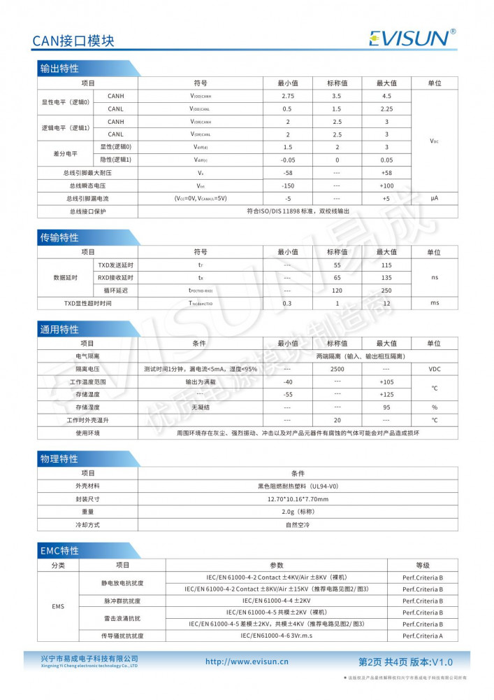 TD301MCAN datasheet page 2