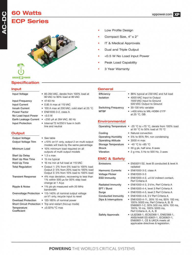 ECP Series technical document, page 1
