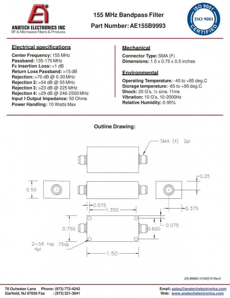 AE155B9993 outline drawing