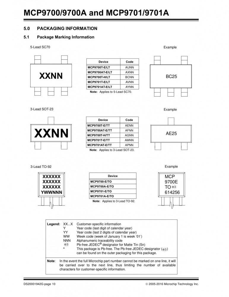 MCP9700 technical document page 10