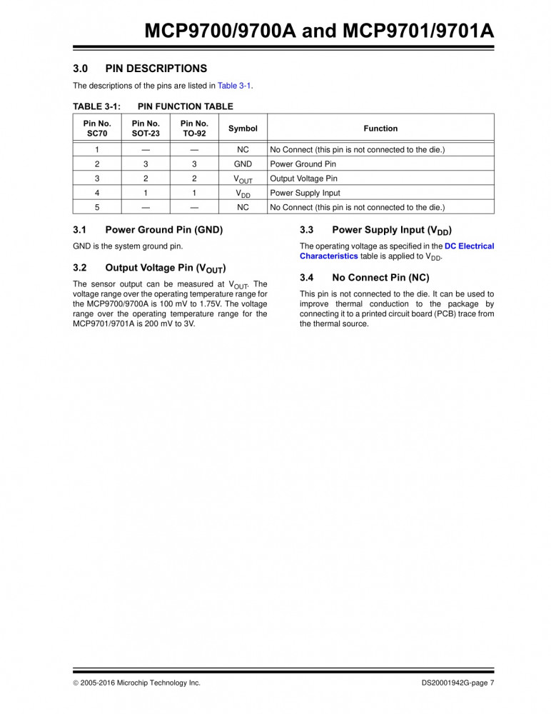 MCP9700 technical document page 7