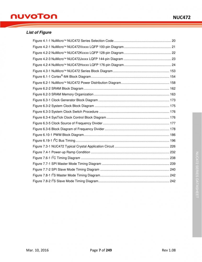 NUC472 datasheet page 7