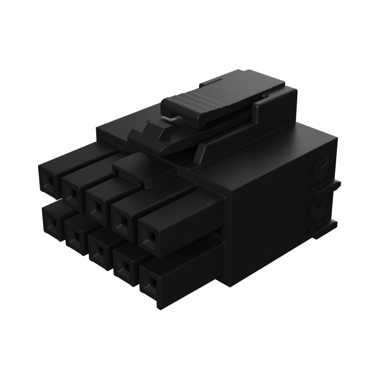 Ultra-Fit Tangless Receptacle Housing, 3.50mm Pitch, Dual Row, 10 Circuits, Black, Glow-Wire Capable for sale