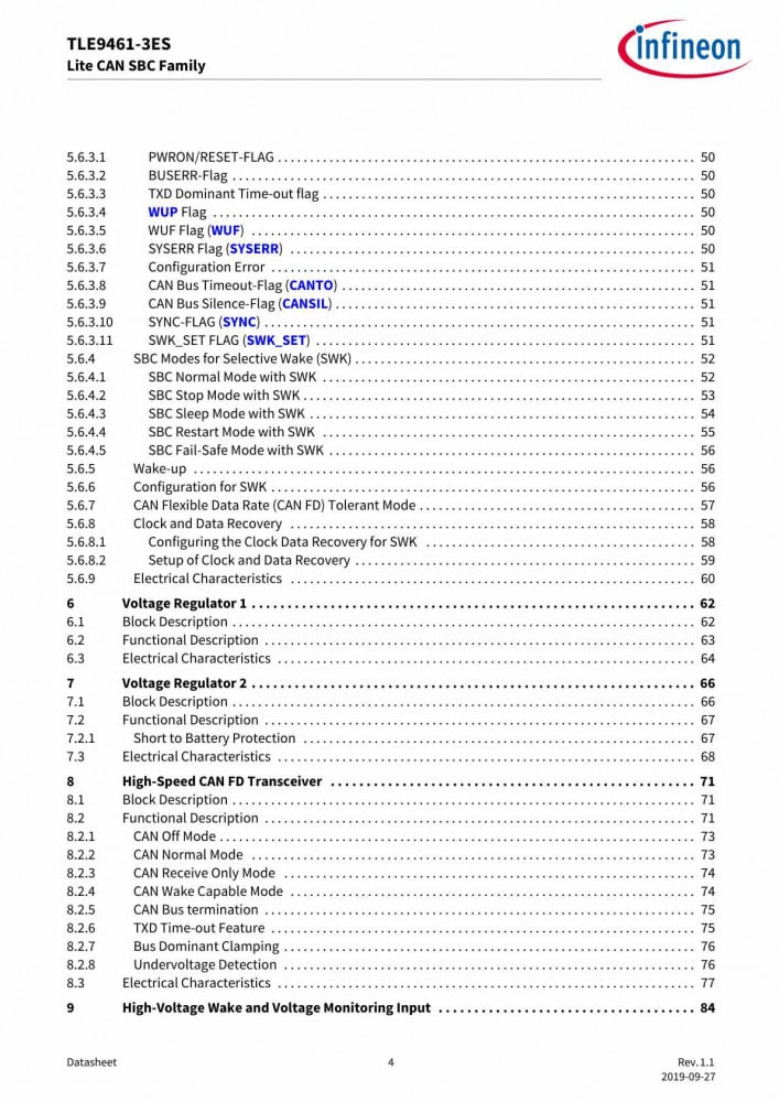 TLE9461-3ES datasheet page 4