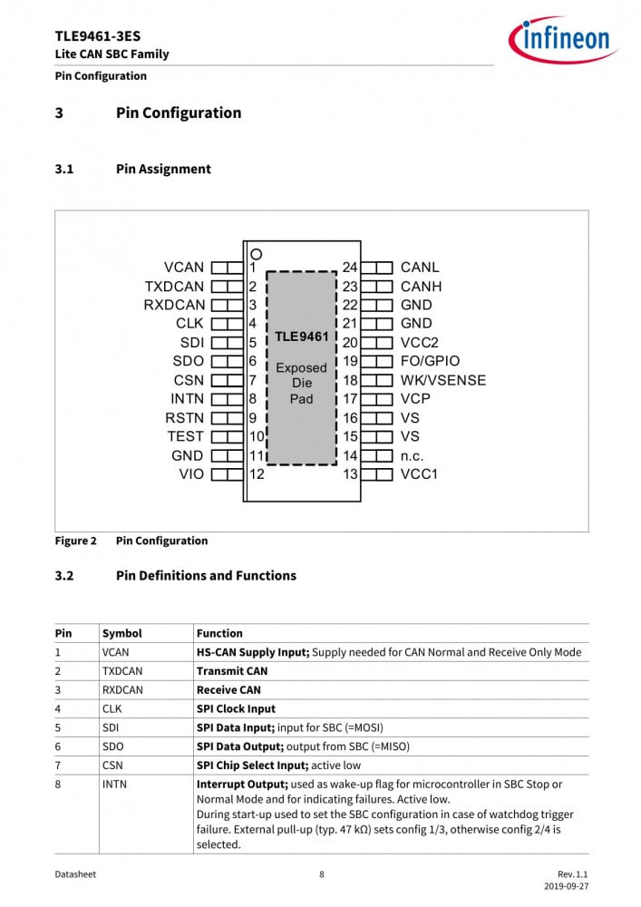 TLE9461-3ES datasheet page 8