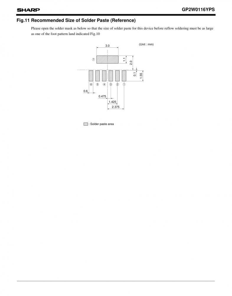 GP2W0116YPS datasheet page 6