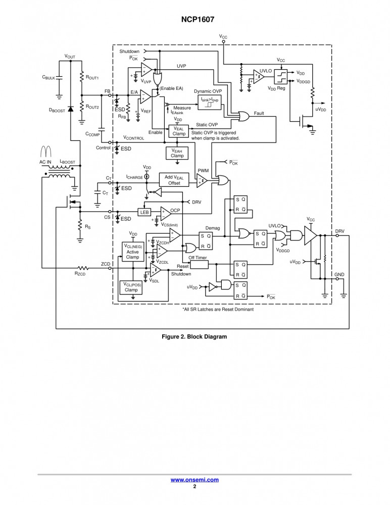 NCP1607 technical document, page 2