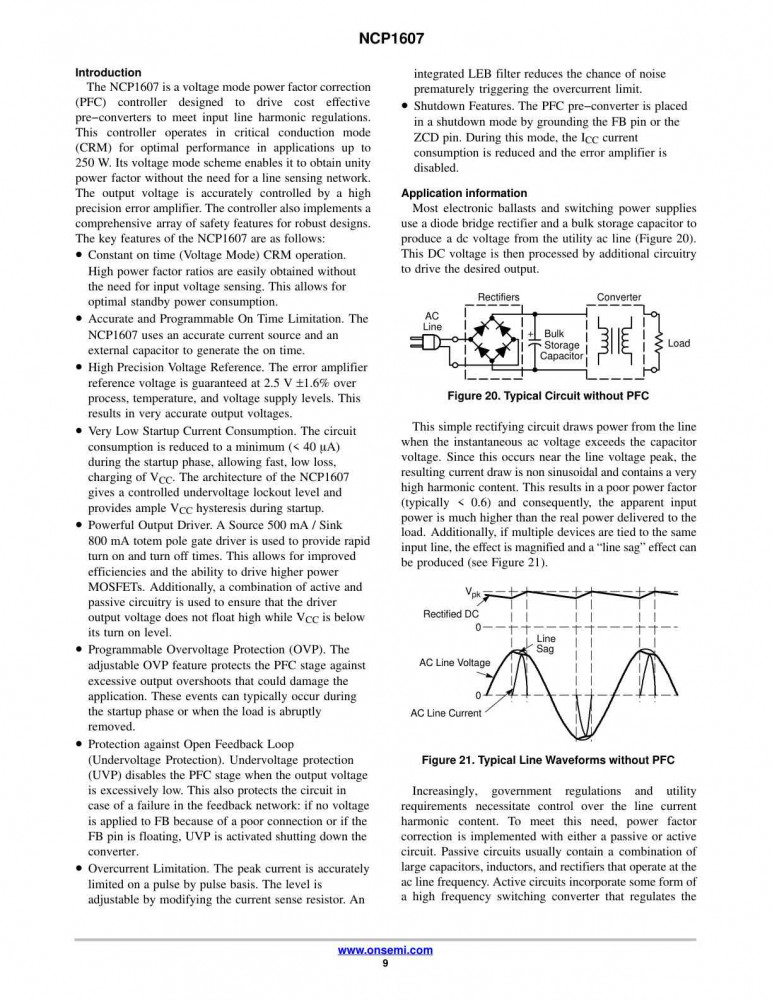 NCP1607 technical document, page 9