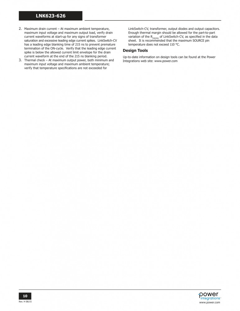 LNK624DG-TL technical document page 10