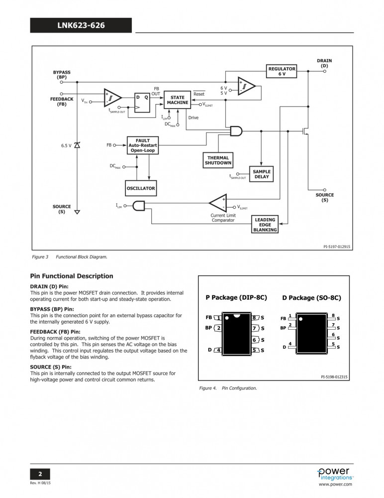 LNK624DG-TL technical document page 2