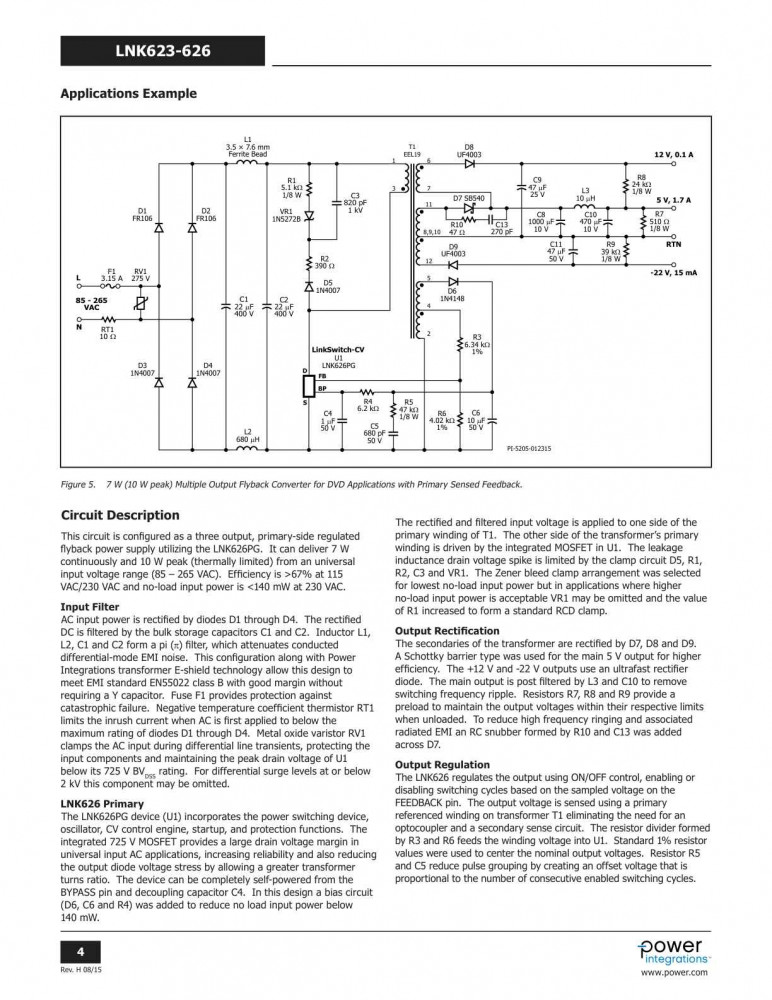 LNK624DG-TL technical document page 4