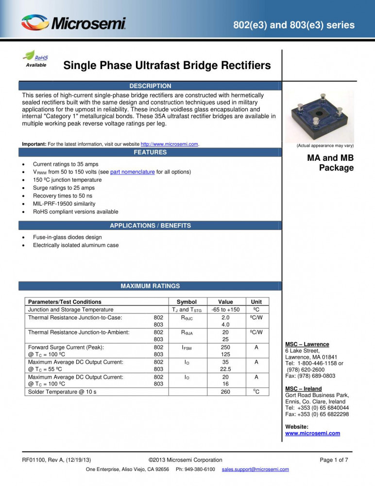 802-2 datasheet page 1