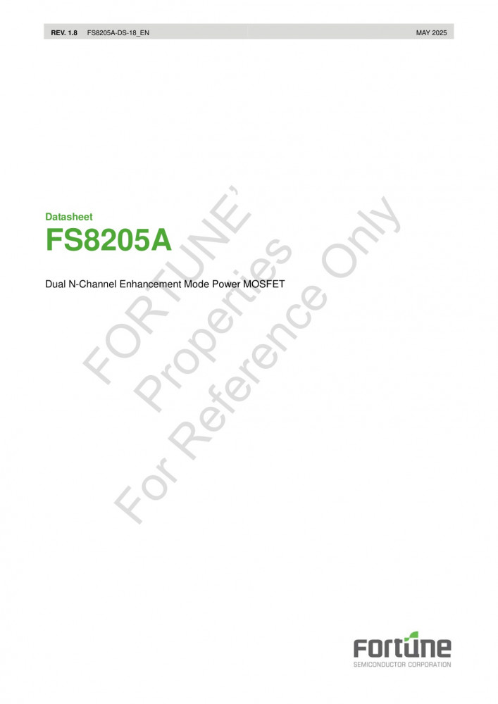 FS8205A datasheet page 1