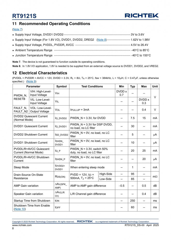 RT9121S datasheet page 8