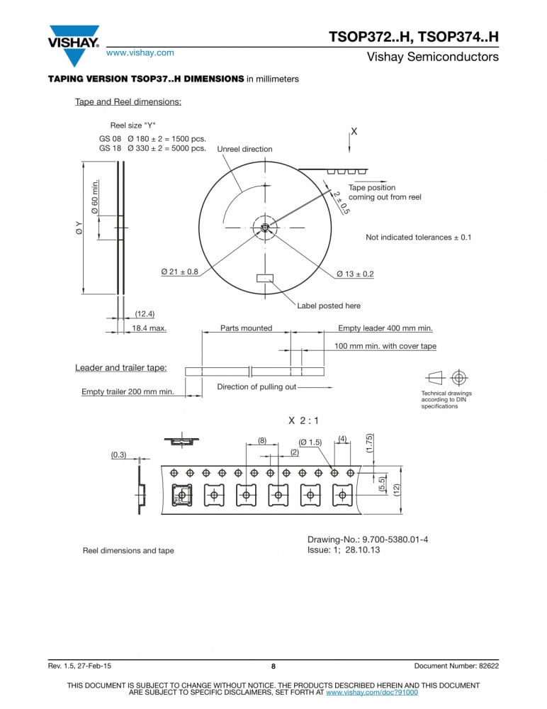 TSOP37438HTT1 datasheet page 8