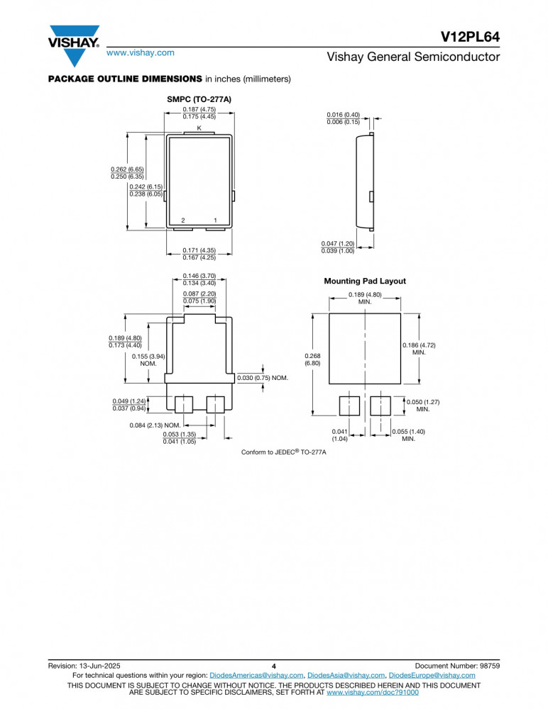 V12PL64 datasheet page 4