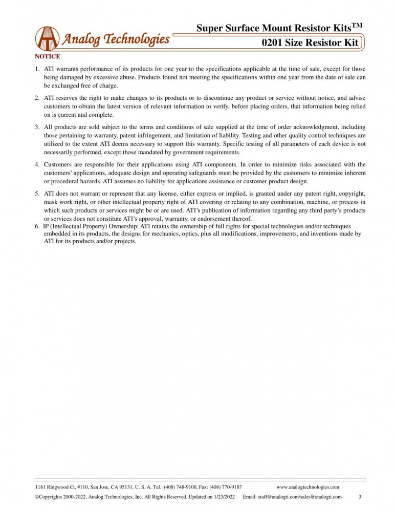 ATI R02B169V50 documentation page 3