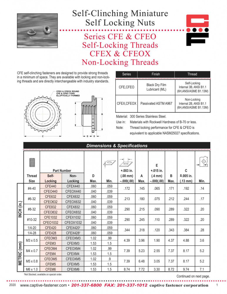 CFEX series technical document page 1