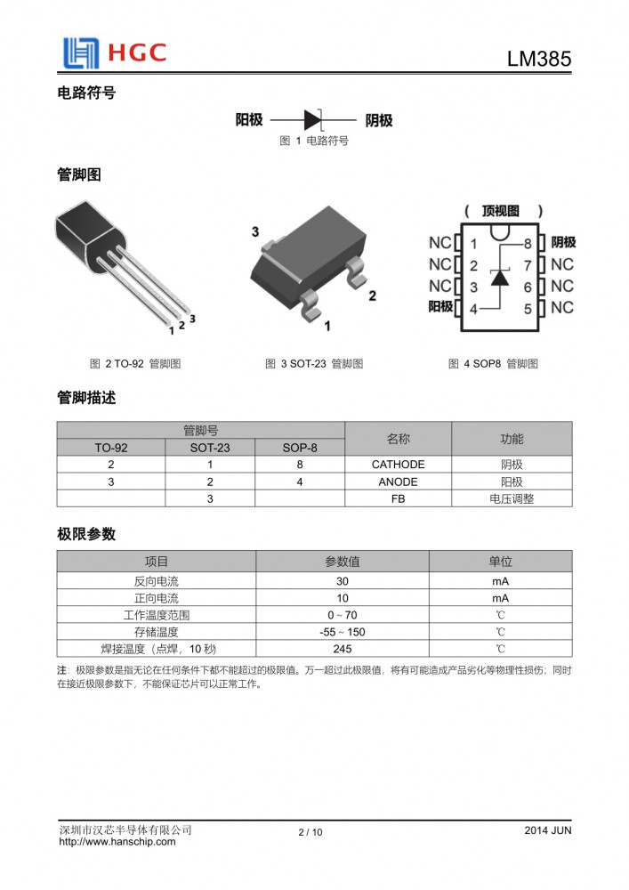 LM385 datasheet page 2