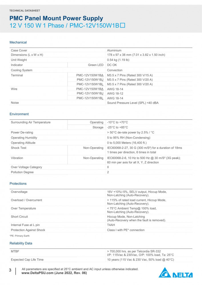 DELTA PMC datasheet page 3