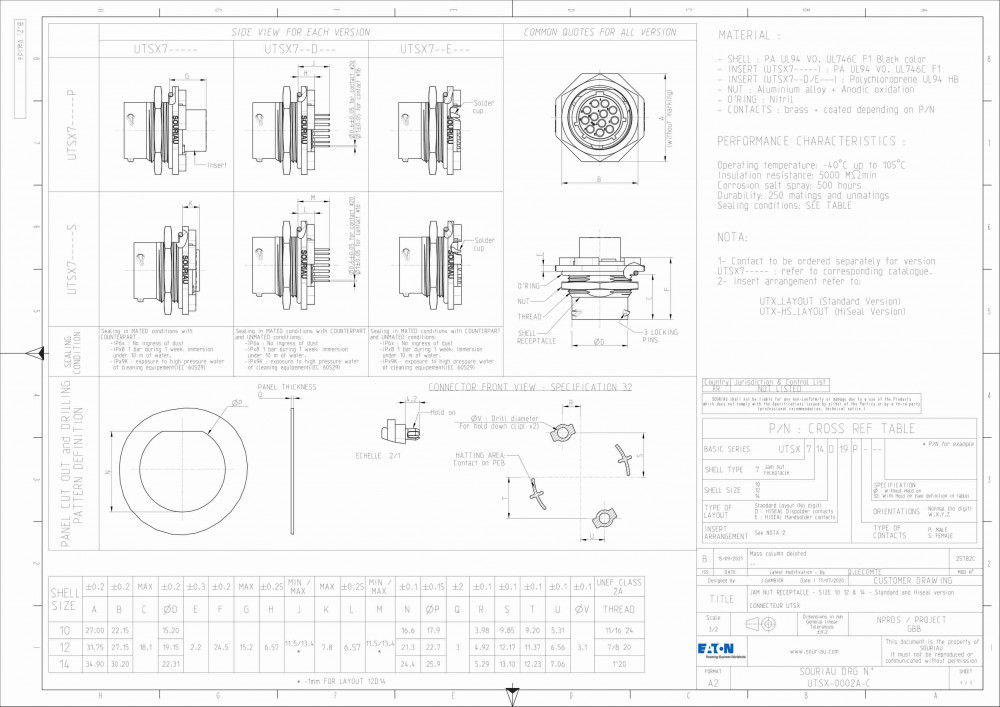 EATON UTSX7 technical document preview