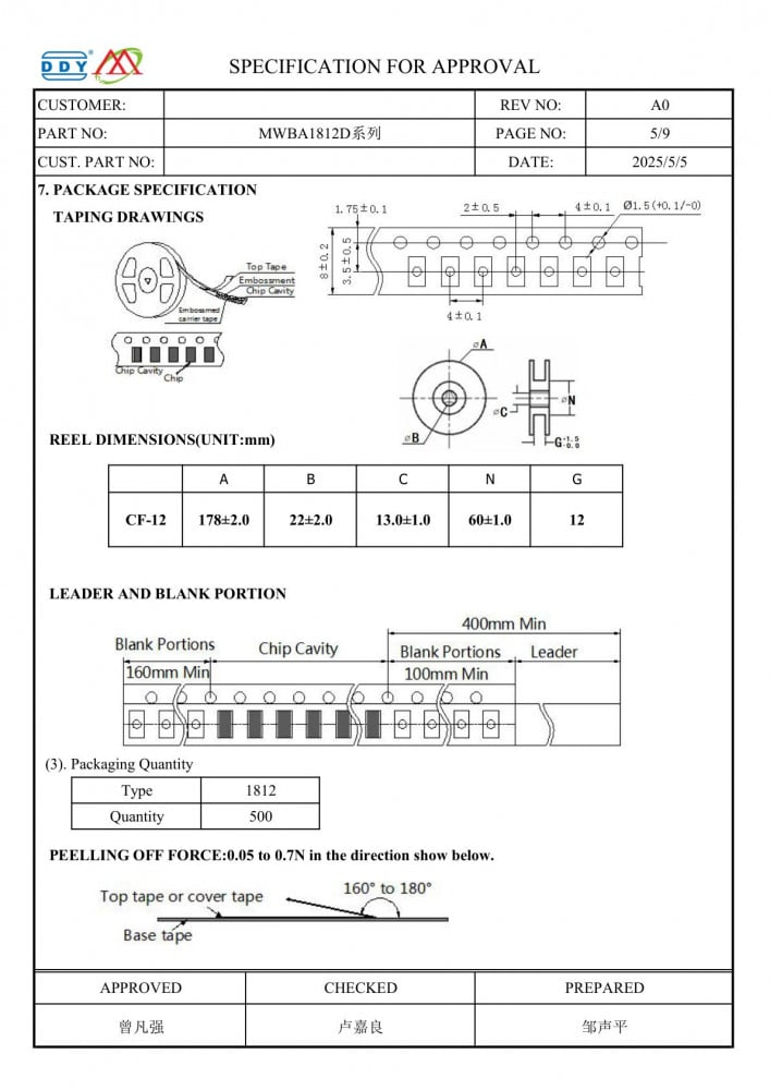 MWBA1812D approval specification page 6