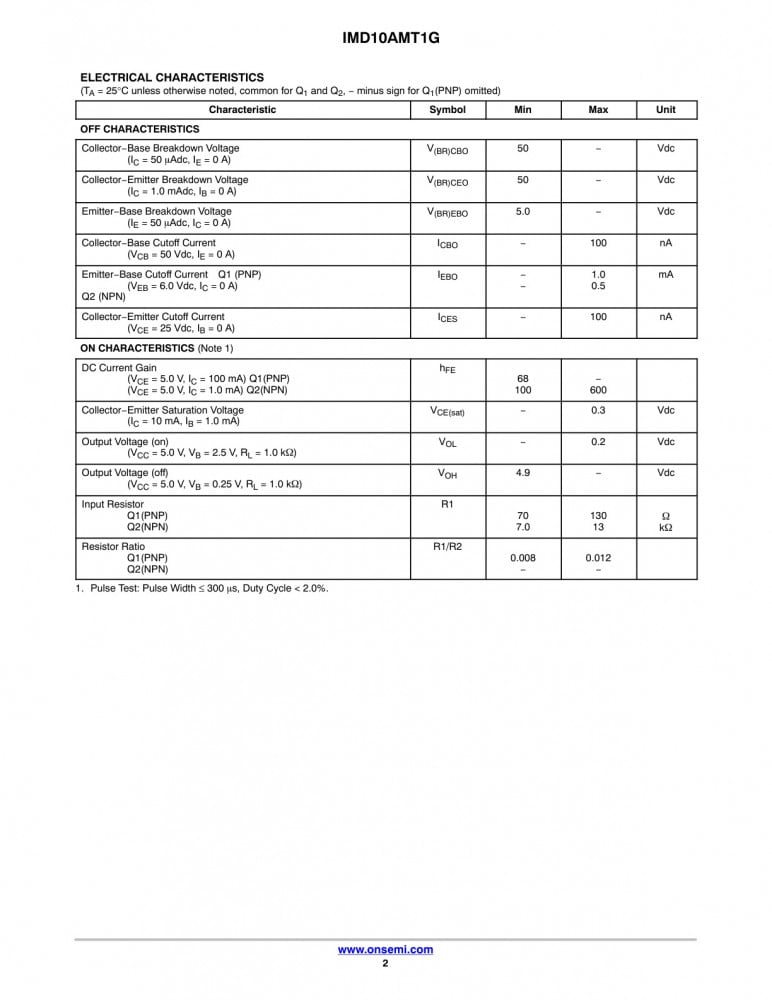 IMD10AMT1G datasheet page 2