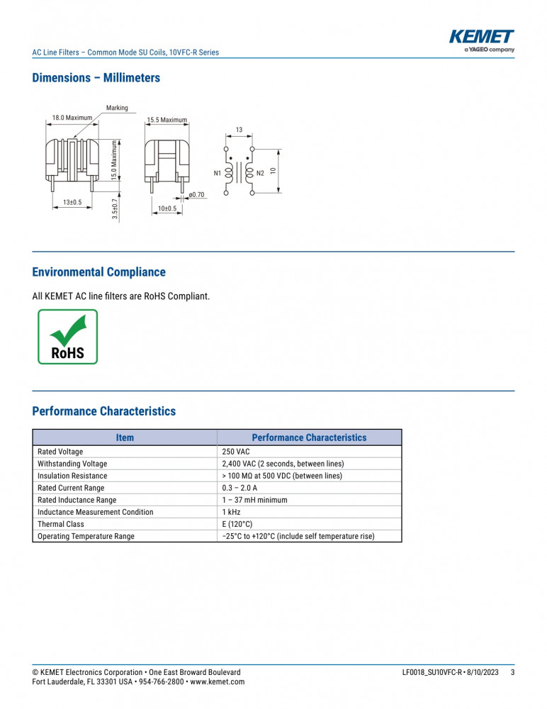 KEMET SU series datasheet page 3