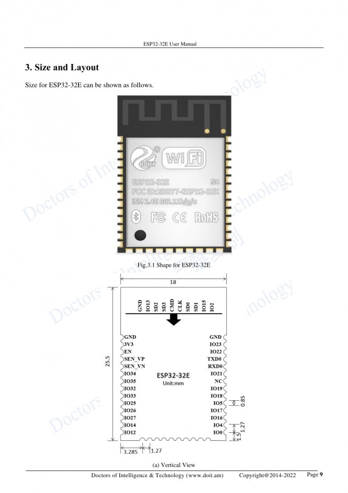 ESP32-32E-N4 datasheet page 9