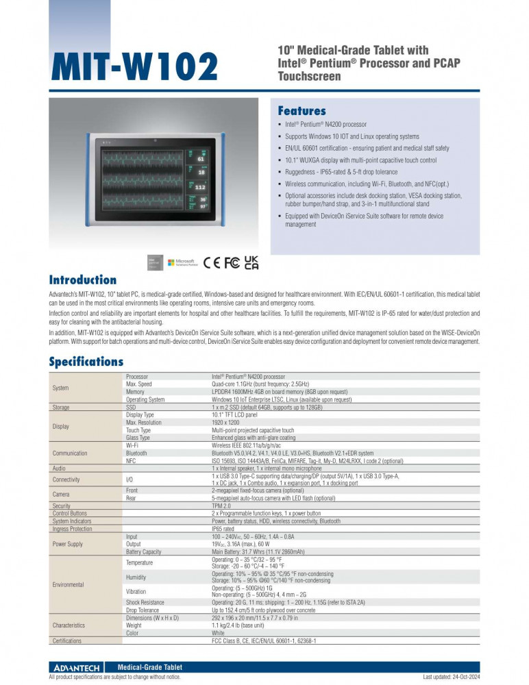 MIT-W102 documentation page 1