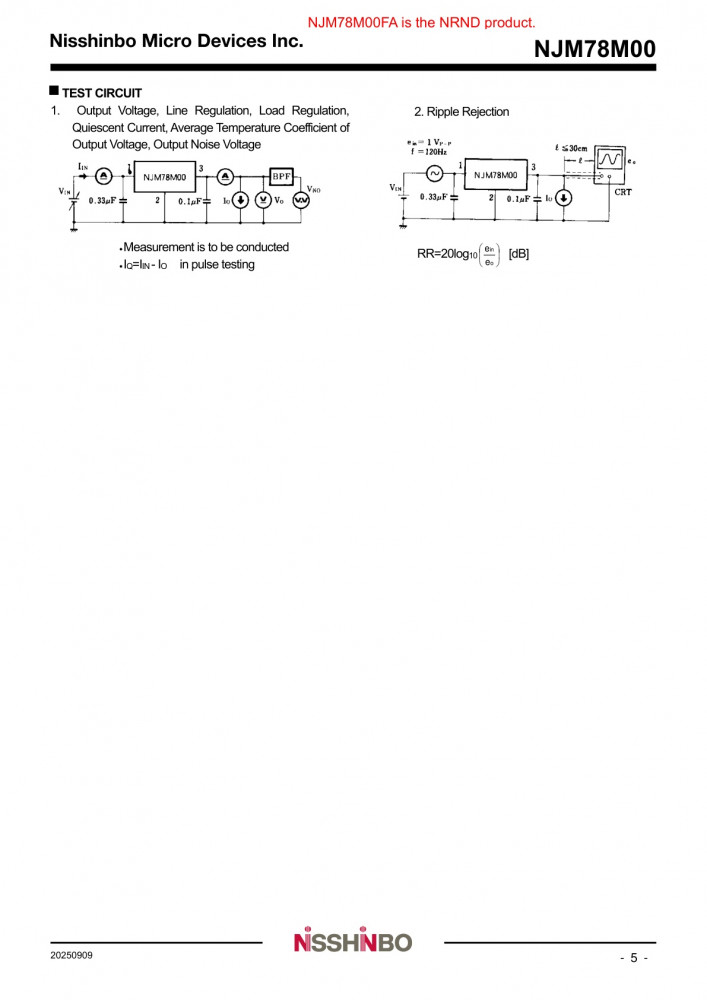 NJM78M00 datasheet page 5