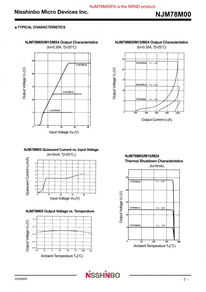 NJM78M00 datasheet page 7