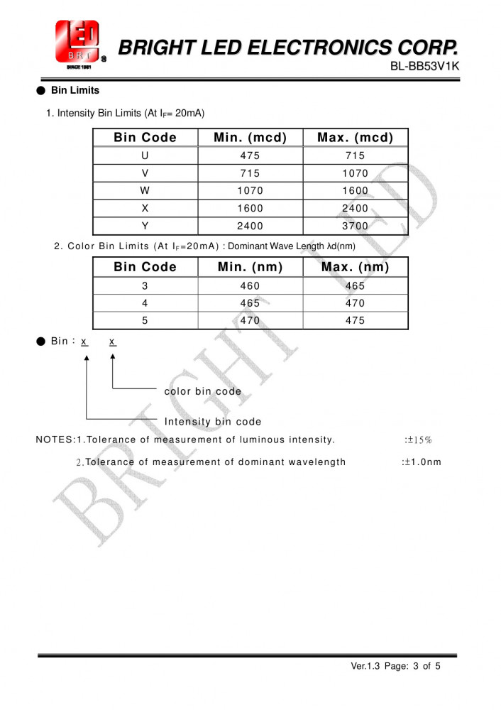 BL-BB53V1K technical document page 3