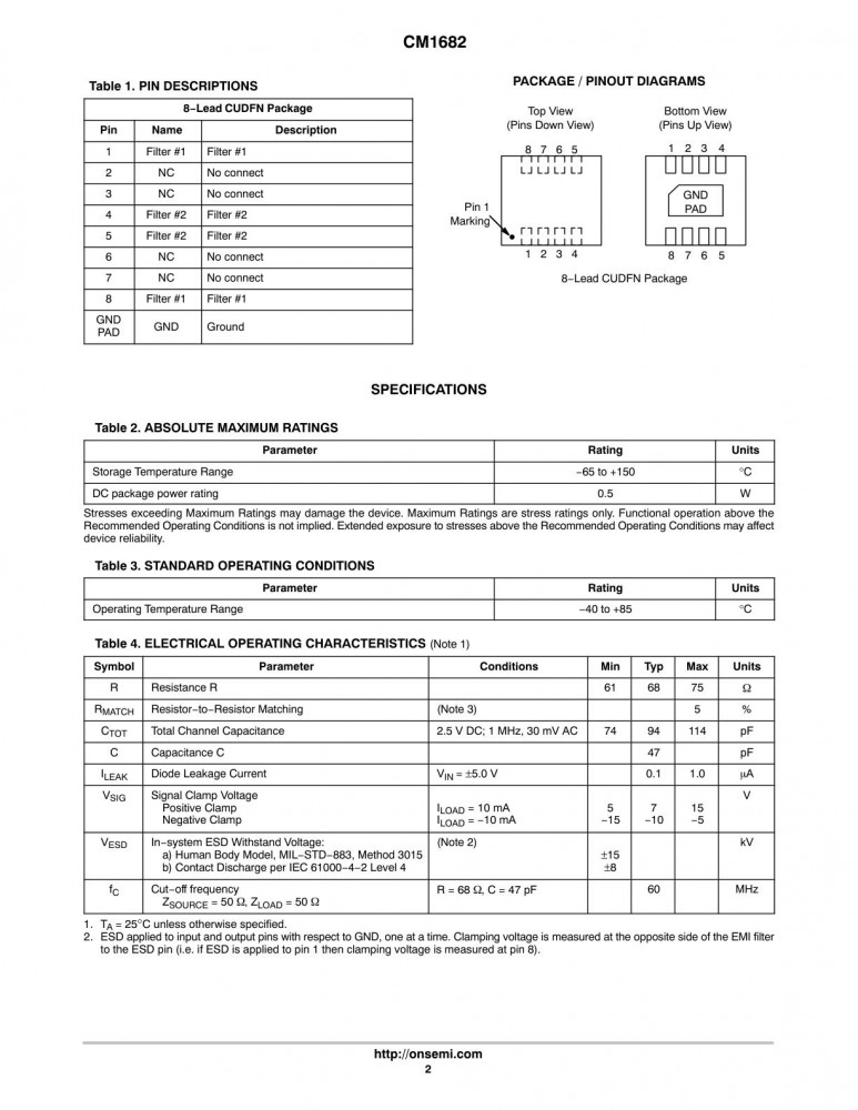 CM1682 technical document page 3