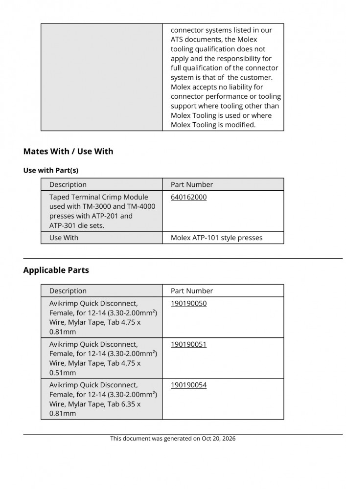Molex 192880254 product document page 3