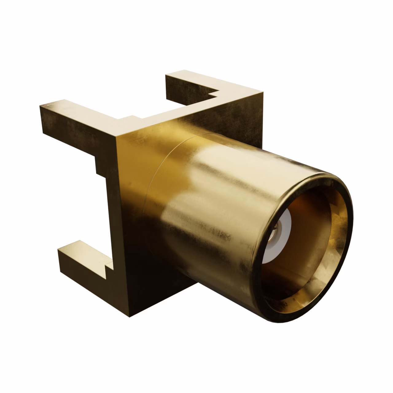 MCX Jack, Straight, PCB Receptacle, Through Hole, Brass Body, Gold (Au) Plated, 2.79mm Leg Length, 50 Ohms for sale