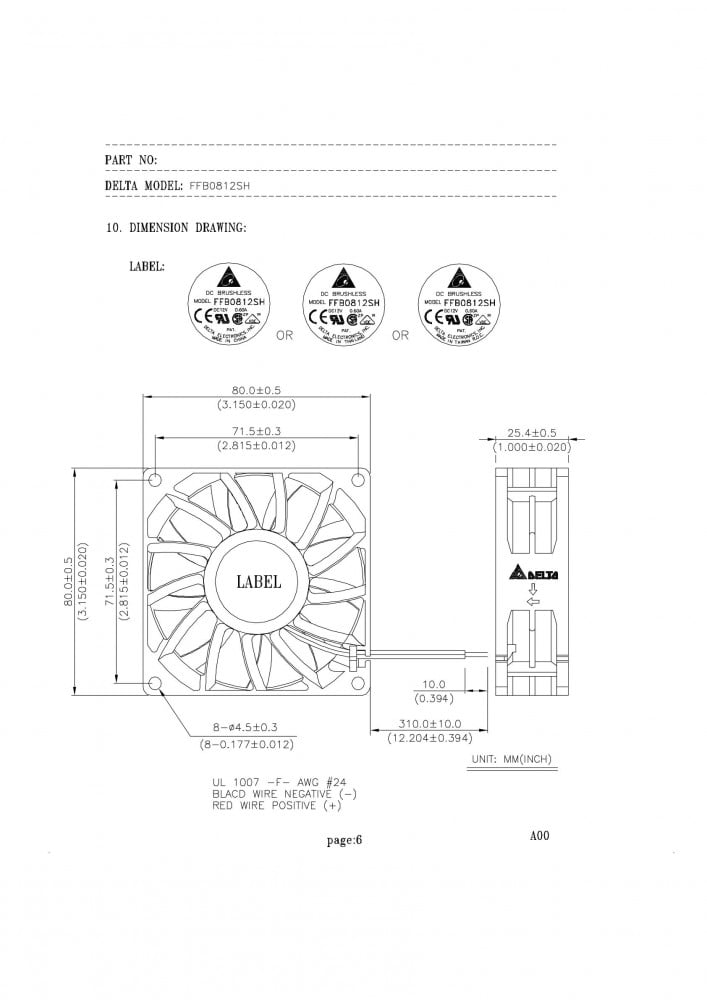 FFB0812SH specification page 6