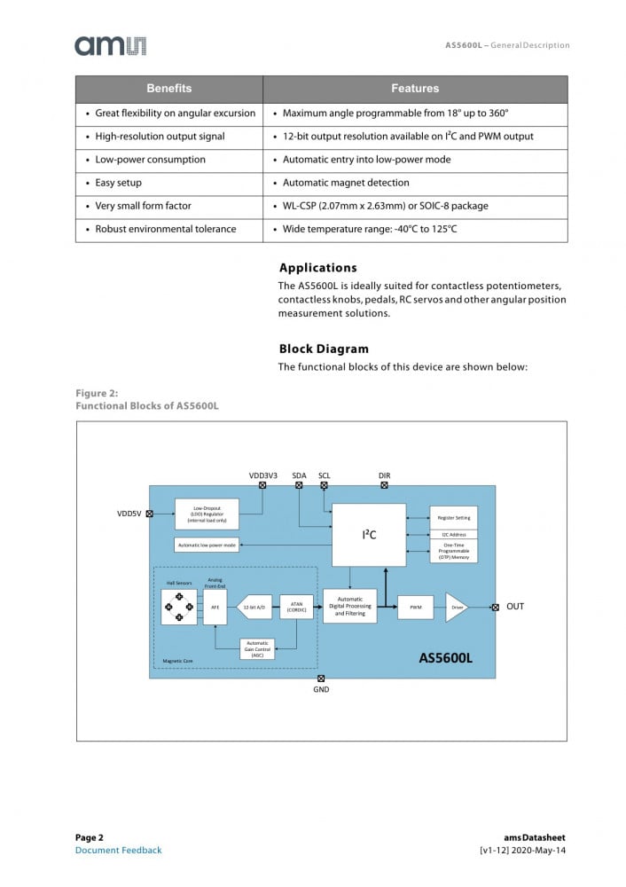 AS5600L datasheet page 2