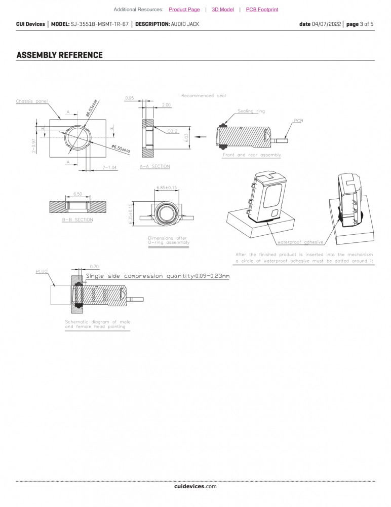 SJ-3551B-MSMT-TR-67 datasheet page 3