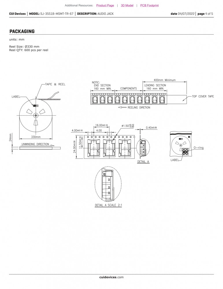 SJ-3551B-MSMT-TR-67 datasheet page 4
