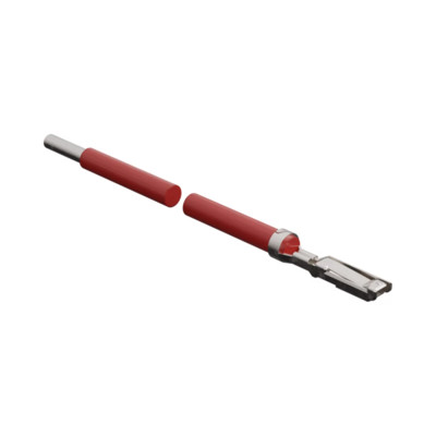 Pre-Crimped Lead Mizu-P25 Female-to-Pigtail, Tin (Sn) Plating, 300.00mm Length, 20 AWG, Red for sale