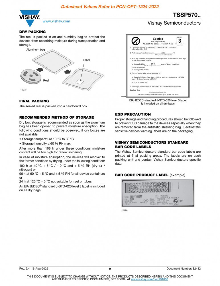 TSSP57038TT1 technical document page 9