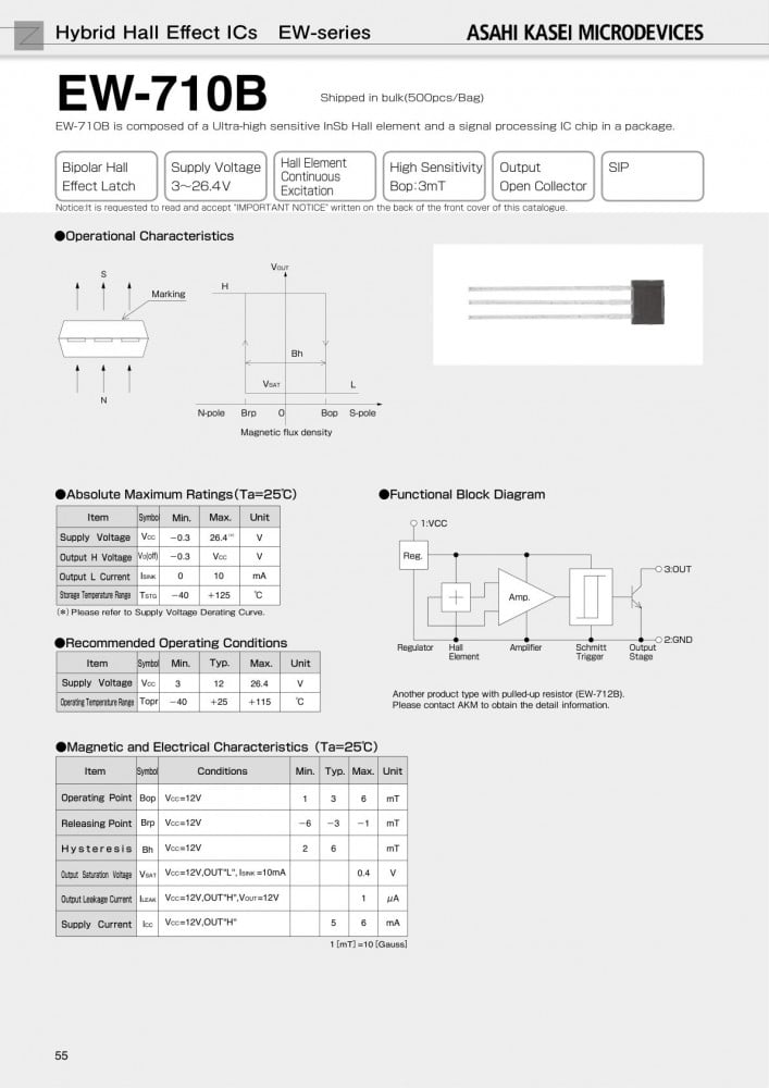 EW710B datasheet page 1