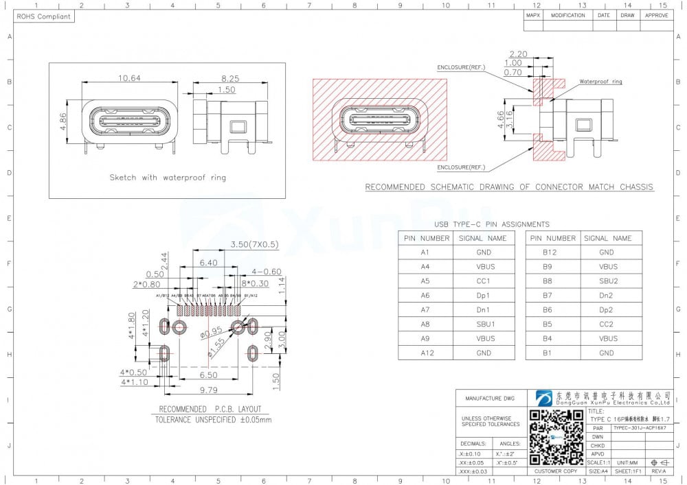 TYPEC-301J-ACP16X7 technical drawing page 2