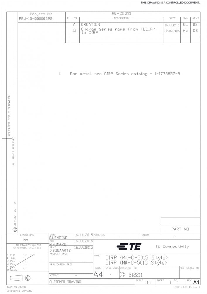 TE Connectivity Y5015-000000077974 technical drawing preview