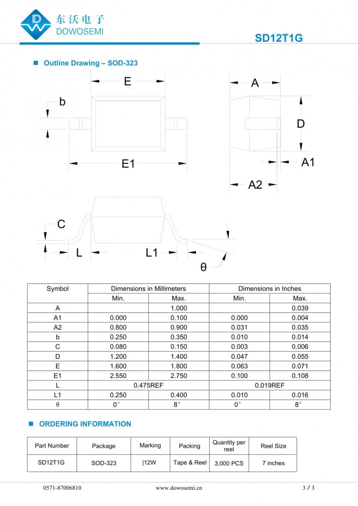SD12T1G datasheet page 3